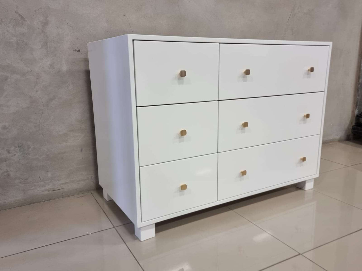 Bold Compactum - White Compactum with Bronze Knobs for Modern Nursery ...