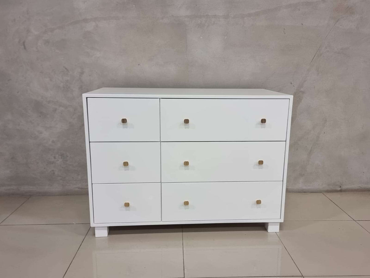 Bold Compactum - White Compactum with Bronze Knobs for Modern Nursery ...
