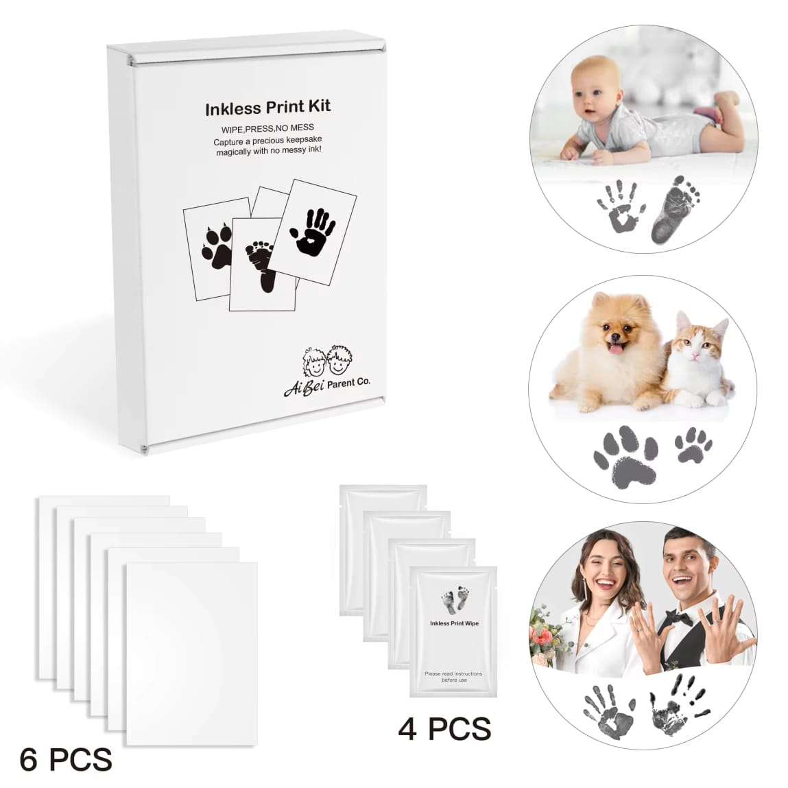 Inkless Hand & Footprint Kit – Baby Memory Keepsake | Mess-Free Prints ...